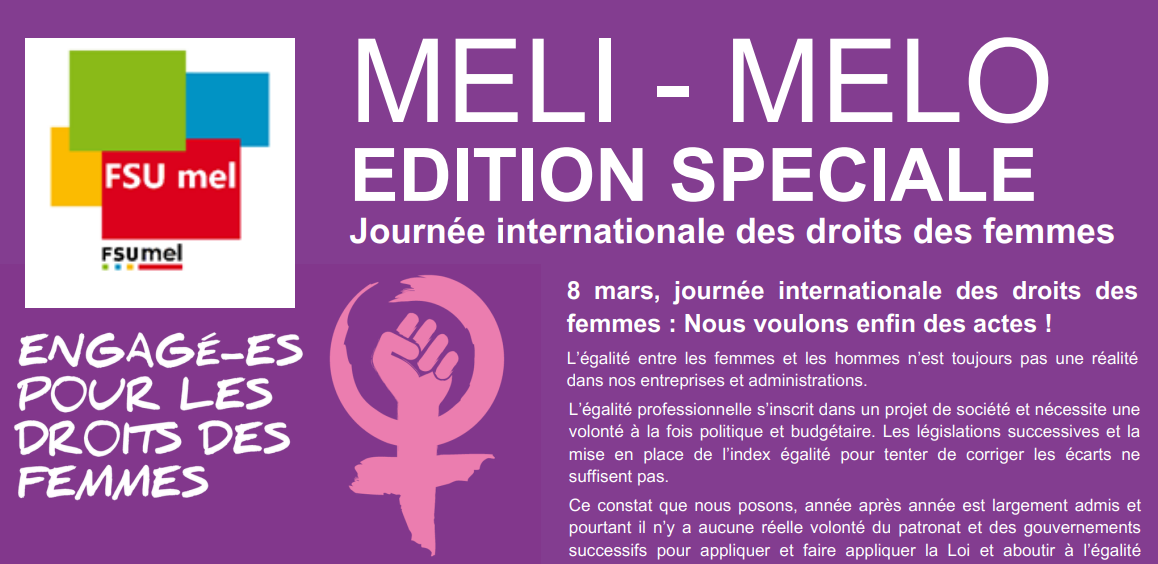 Meli-Melo en édition spéciale pour la journée internationale de lutte ...
